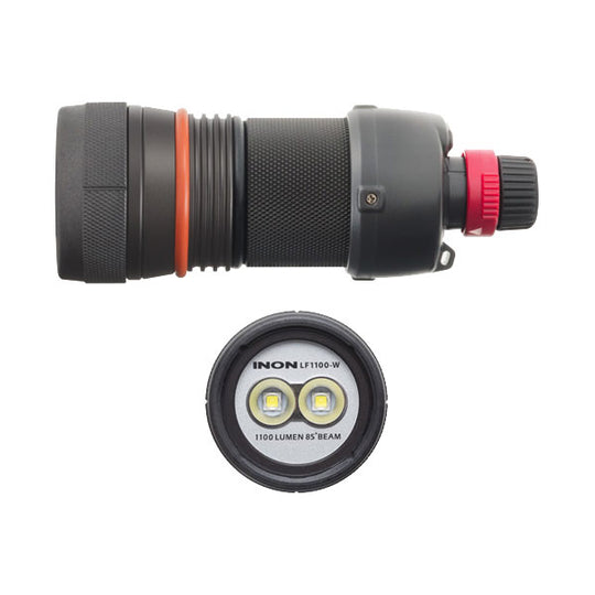 INON LF1100-W LED Flashlight (1,100 Lumens, 85° Beam) – DiverVision Underwater Photo Equipment